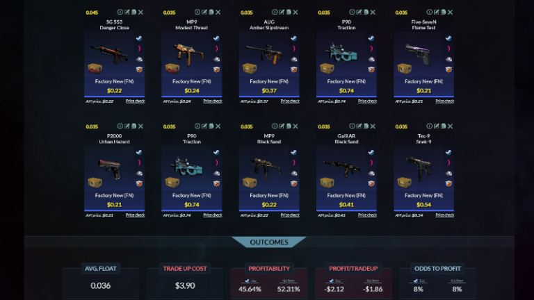 CS2 Trade Up Simulator » CS2 Trading Simulator Online