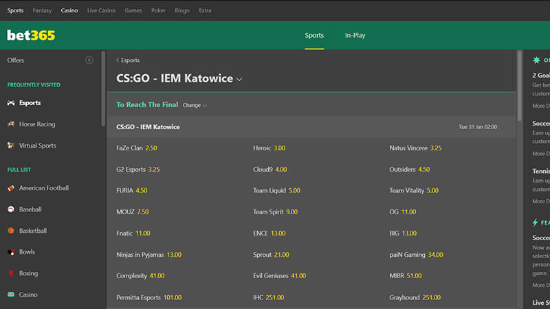 Bet365 CS2 » The Ultimate Guide on CS2 Betting at bet365