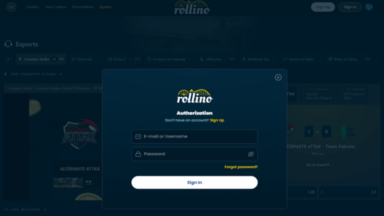 Rollino Login » How to Create a Rollino Casino Account