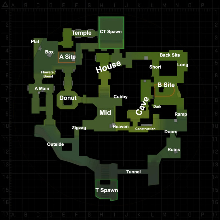 Ancient callouts in CS2: Full map to make precise positional calls
